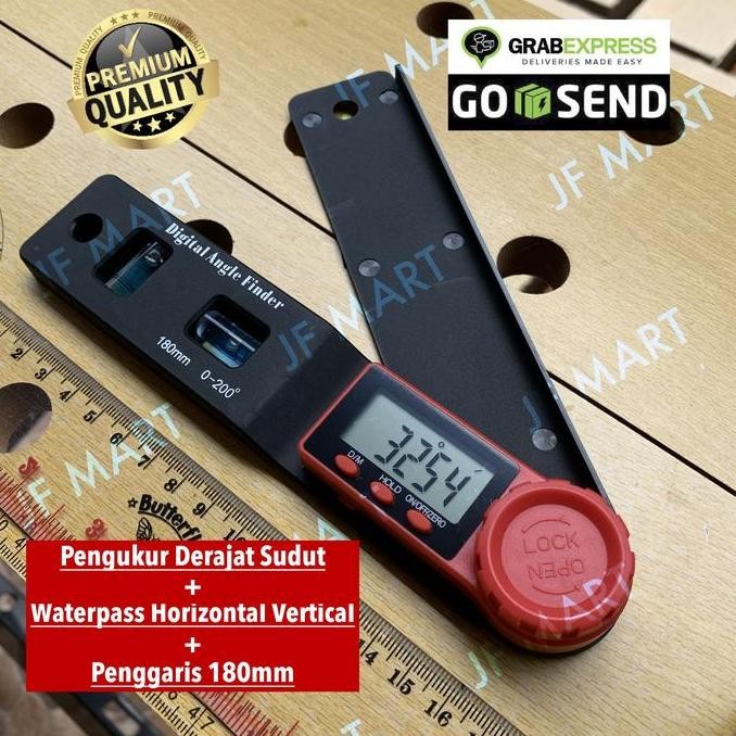 Jual Pengukur Siku Derajat Sudut Digital Penggaris Waterpass 3 in 1 Diskon | Shopee Indonesia