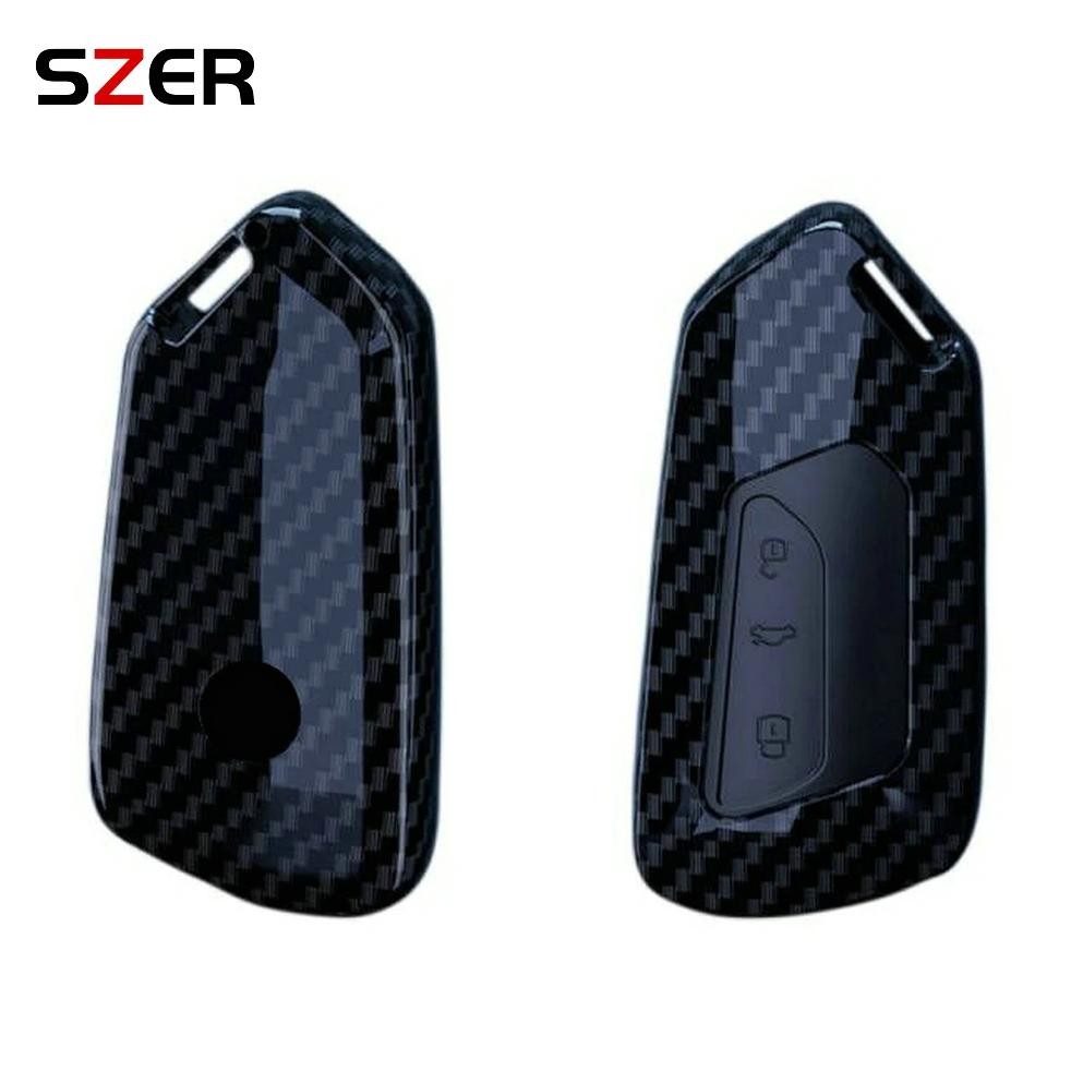 Jual Abs Carbon Car Key Case For Vw Volkseagen Golf 8 Mk8 Id.3 Id.4 ...
