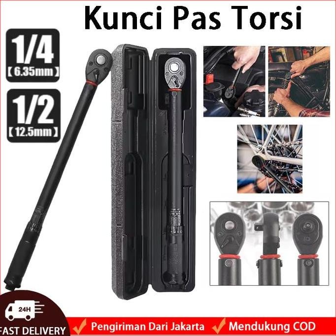 Jual Kunci Torsi 1/4 1/2 Momen Torsi Untuk Motor 5-210N.m Automotive ...