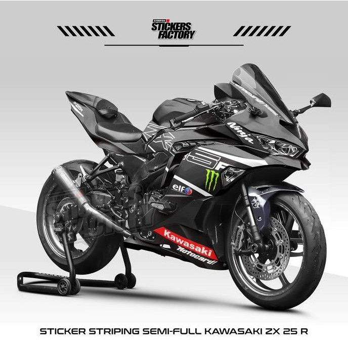 Jual STICKER STRIPING SEMI FULL KAWASAKI ZX-25R / MOTIF 17 / DECAL SEMI ...