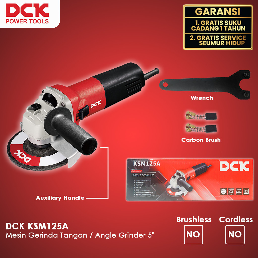 Jual DCK KSM125A Mesin Gerinda / Angle Grinder Tangan 5" | Shopee Indonesia