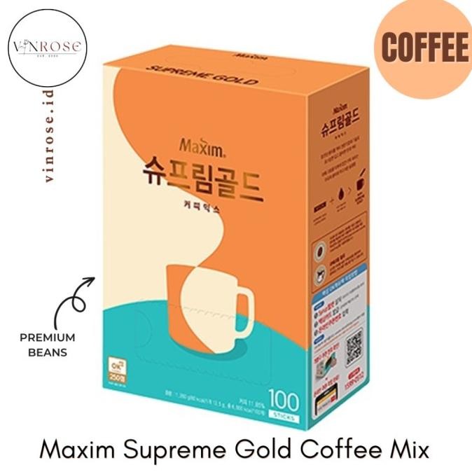 Jual [10 Sachets] Maxim Supreme Gold Coffee Mix Korea Kopi Sachet ...