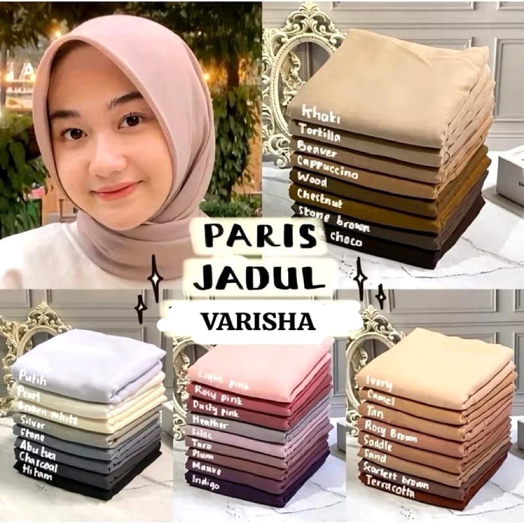 Jual Hijab Segi Empat Paris Jadul|| Paris jadul varisha | Shopee Indonesia