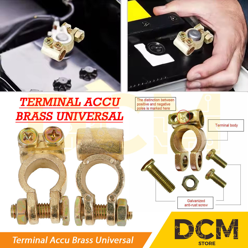 Jual Terminal Kepala Aki Besar Klem Kuningan Terminal Accu Brass ...