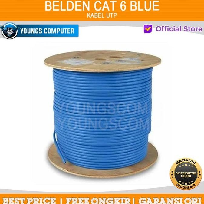 Jual Kabel Lan Utp Belden Cat 6 Blue | Cable Utp Belden Cat6 Biru Kabel ...