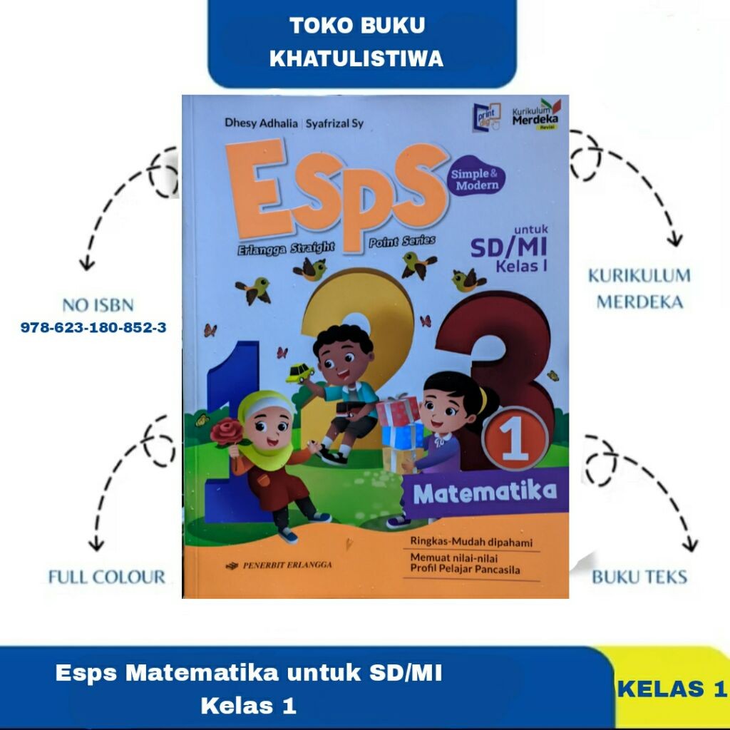 Jual Esps matematika untuk SD/MI Kelas 1 ( KURIKULUM MERDEKA ) BUKU ORIGINAL | Shopee Indonesia