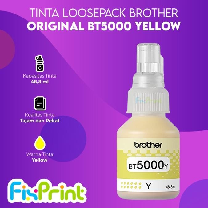 Jual Tinta Brother Bt6000Bk Bt 6000 Bk Black For T300 T500 T700 T800 New Stok | Shopee Indonesia