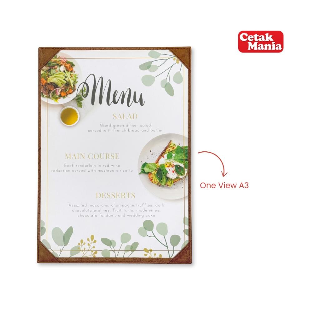 Jual Cetak Mania - Buku Menu Kulit Cafe Series Varian 1 sisi (One View ...