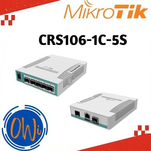 Jual Mikrotik Crs106 1C 5S Desktop Size Smart Switch, Equipped With One Gigabit Ethernet / Sfp ...