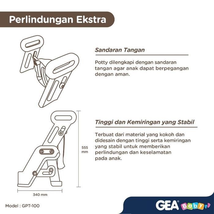 Jual Gea Baby Potty Stair Foldable Potty Training Ladder Chair Training ...