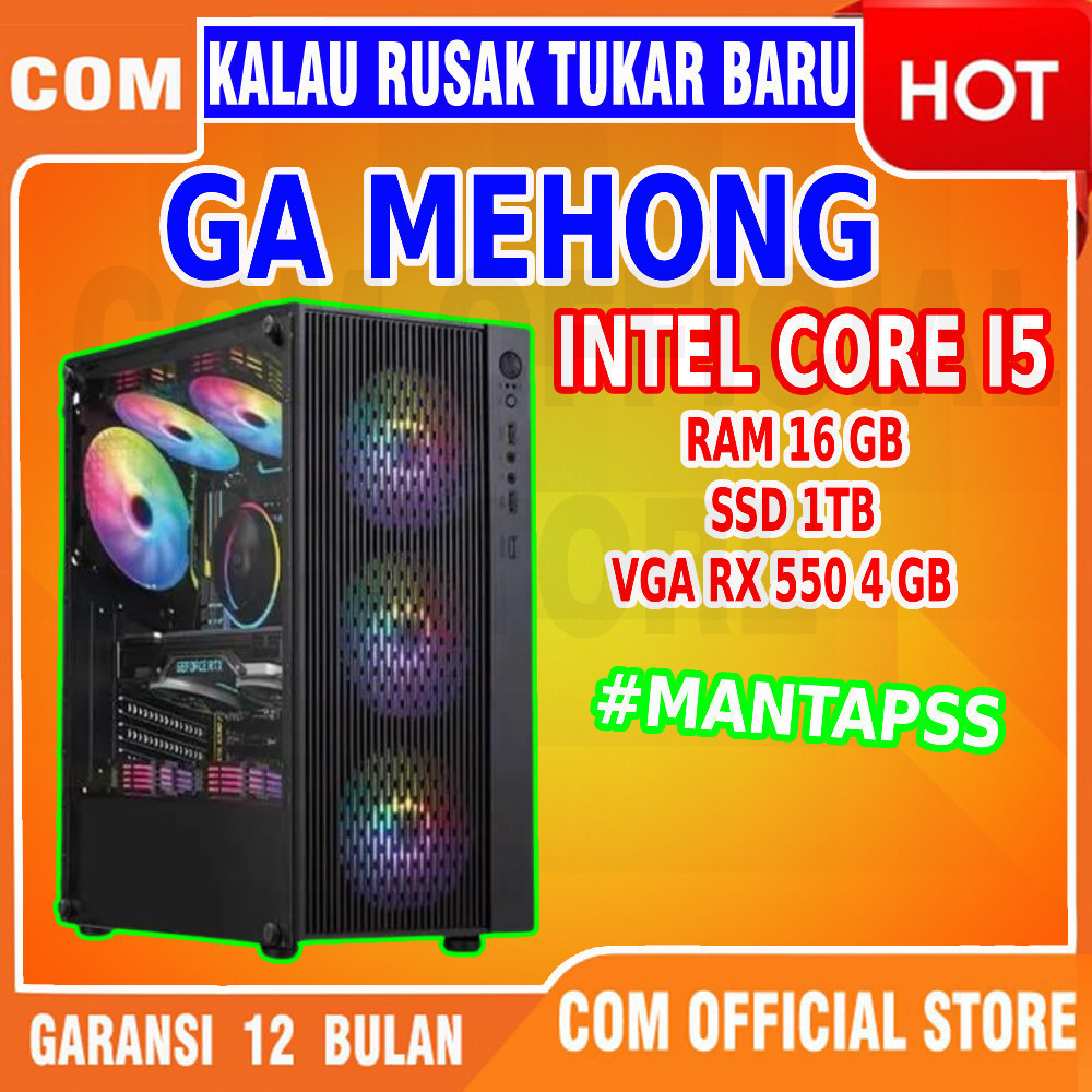 Jual PC GAMING MURAH FULLSET Komputer computer rakitan INTEL CORE I5 ...