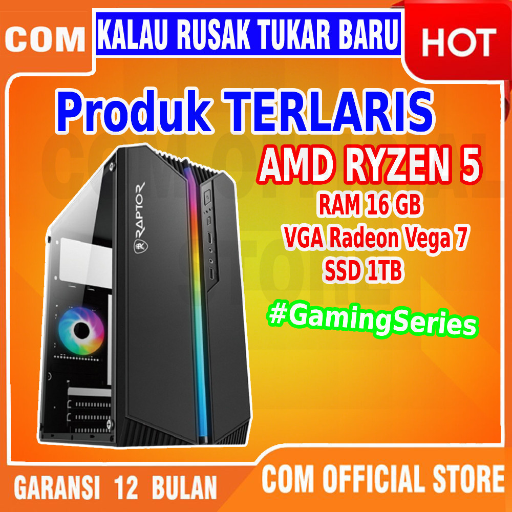 Jual PC Gaming Fullset Amd Ryzen Ryzen 3 / 5 5600G lengkap Computer ...