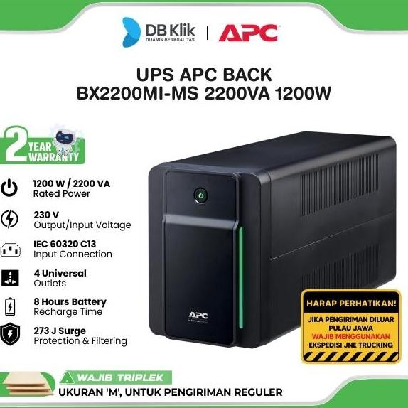 Jual UPS APC Back BX2200MI-MS 2200VA 1200W - BX2200MI MS Universal ...