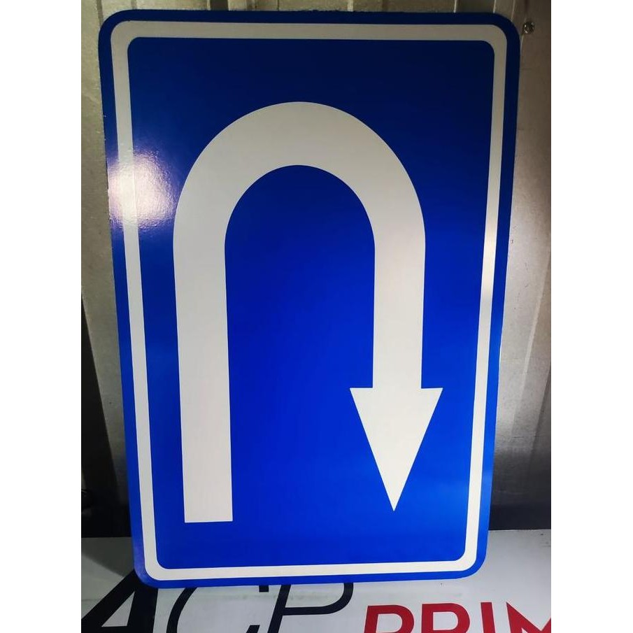 Jual Sale Rambu Putar Balik U Turn 40Cm X 60Cm, 35Cm X 50 Cm, Plat Acp ...