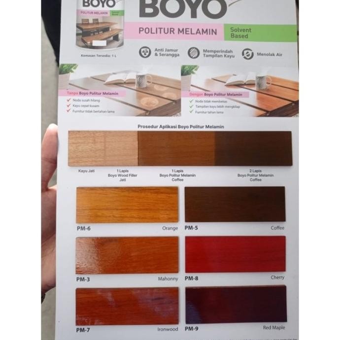 Jual (Expert) CAT KAYU POLITUR PLITUR KAYU BOYO MELAMIN 1 LTR PINTU ...