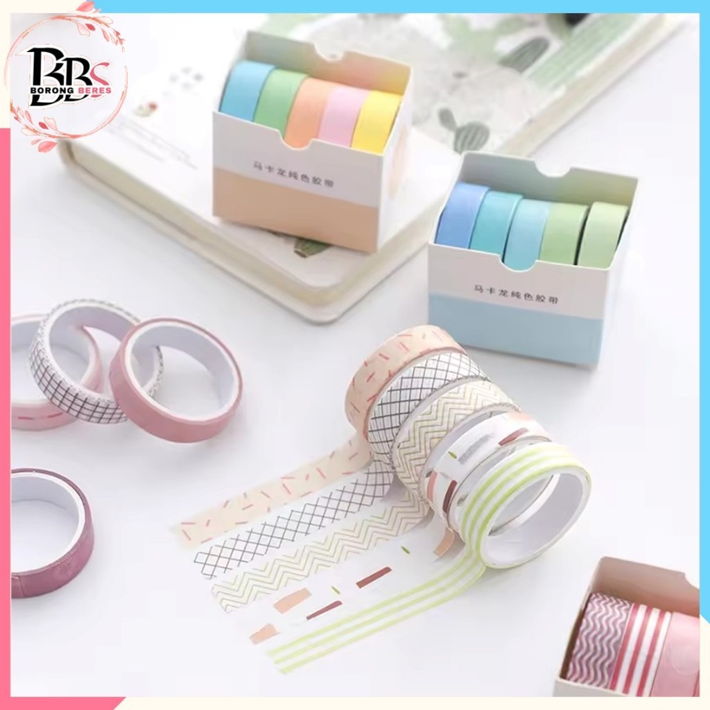 Jual BORES Roll Masking Tape Set 5 Pcs Essential Collection Basic ...