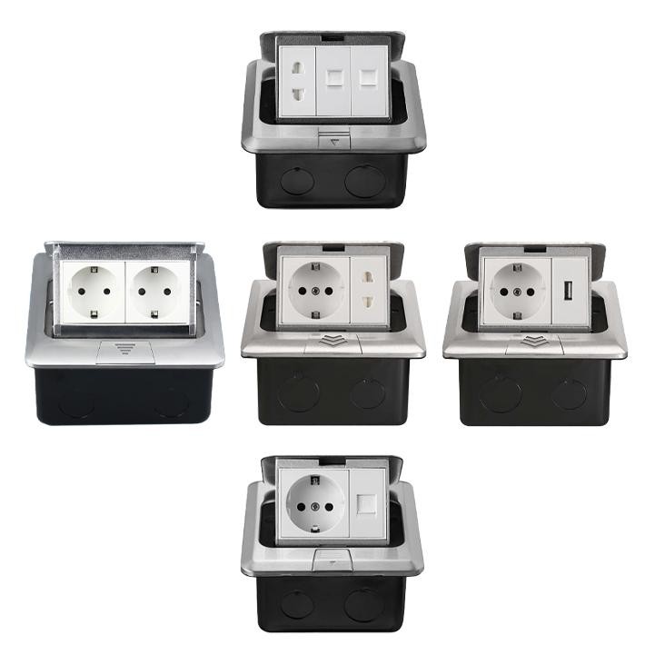 Jual Stop kontak lantai Meja floor Table socket soket colokan Arde ...