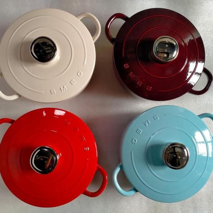 Jual NEW Original Smeg cast Iron casserole 24 cm | Shopee Indonesia