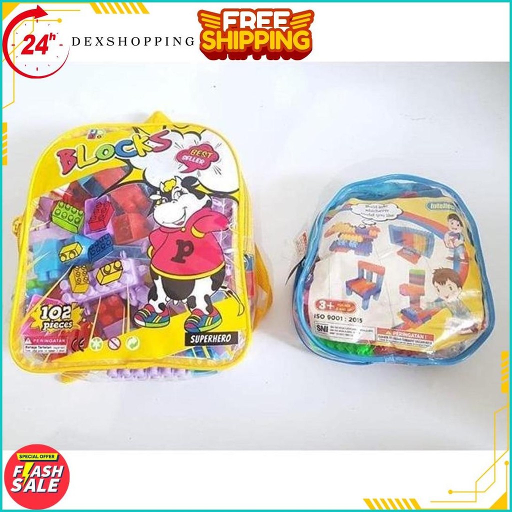 Jual Blok Tas Lebah 102Pcs Mainan Blocks Happy Time / Block Lebah ...