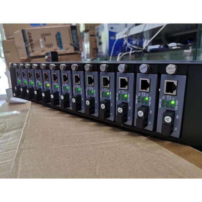 Jual Rack FO Media Converter - Rackmount FO Media Converter - 14 Slot ...