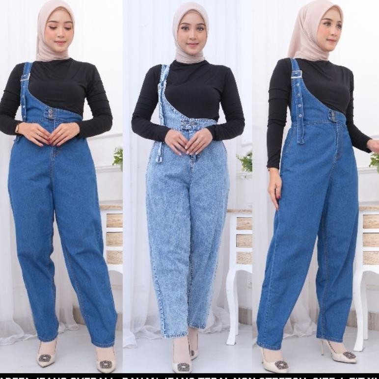 Jual ''Terlaris" Celana Panjang Overall Jeans Korea Adefa Murah ...