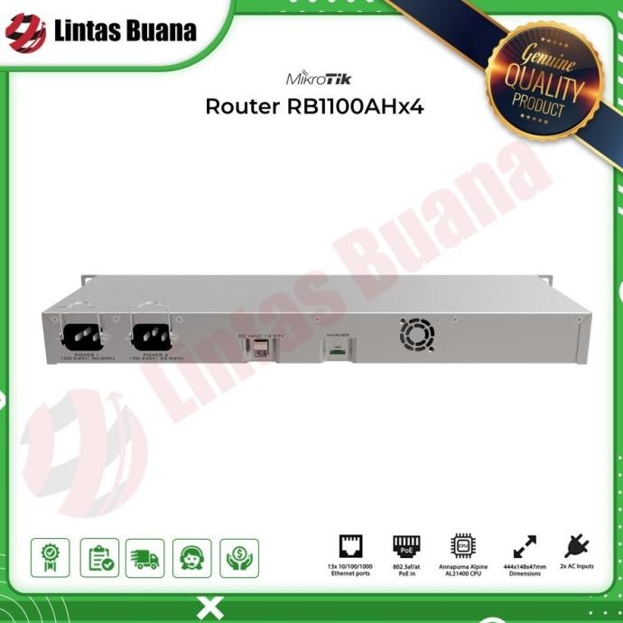 Jual Mikrotik Router Board Rb1100Ahx4 1U Rackmount Router With 13X ...
