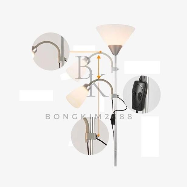 Jual Lampu Meja Stand Lampu Lantai Arsitek Berdiri Double Lamp Standing ...