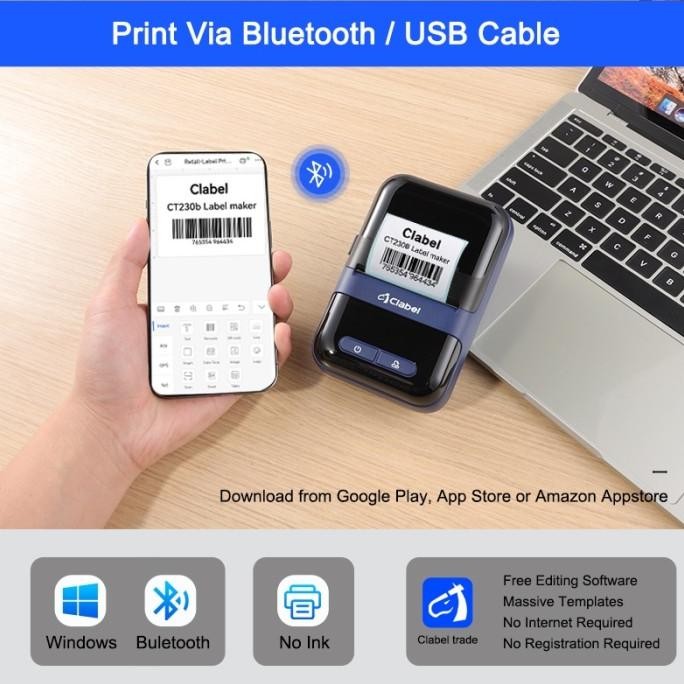 Jual Original Clabel 230B 300Dpi Printer Label Sticker Thermal ...