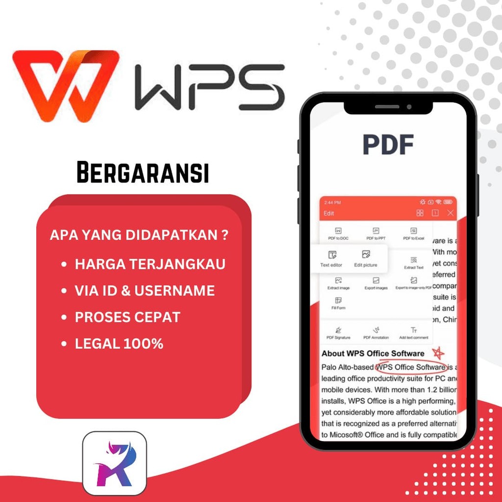 Jual Akun WPS Office Premium 1 Tahun WPS Pro Ai (IOS / Android / Iphone ...