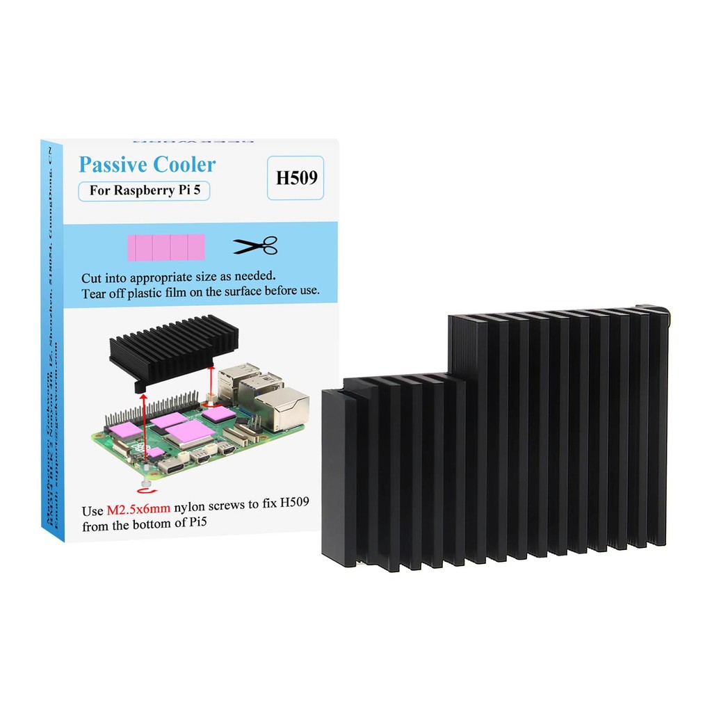 Jual Geekworm Raspberry Pi 5 Passive Cooler H509 Heatsink | Shopee ...