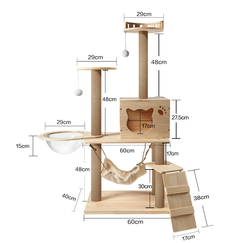 Jual OSTI LUXURY SOLID WOOD CAT TREE CAT TOWER CAT CONDOMINIUM DENGAN ...
