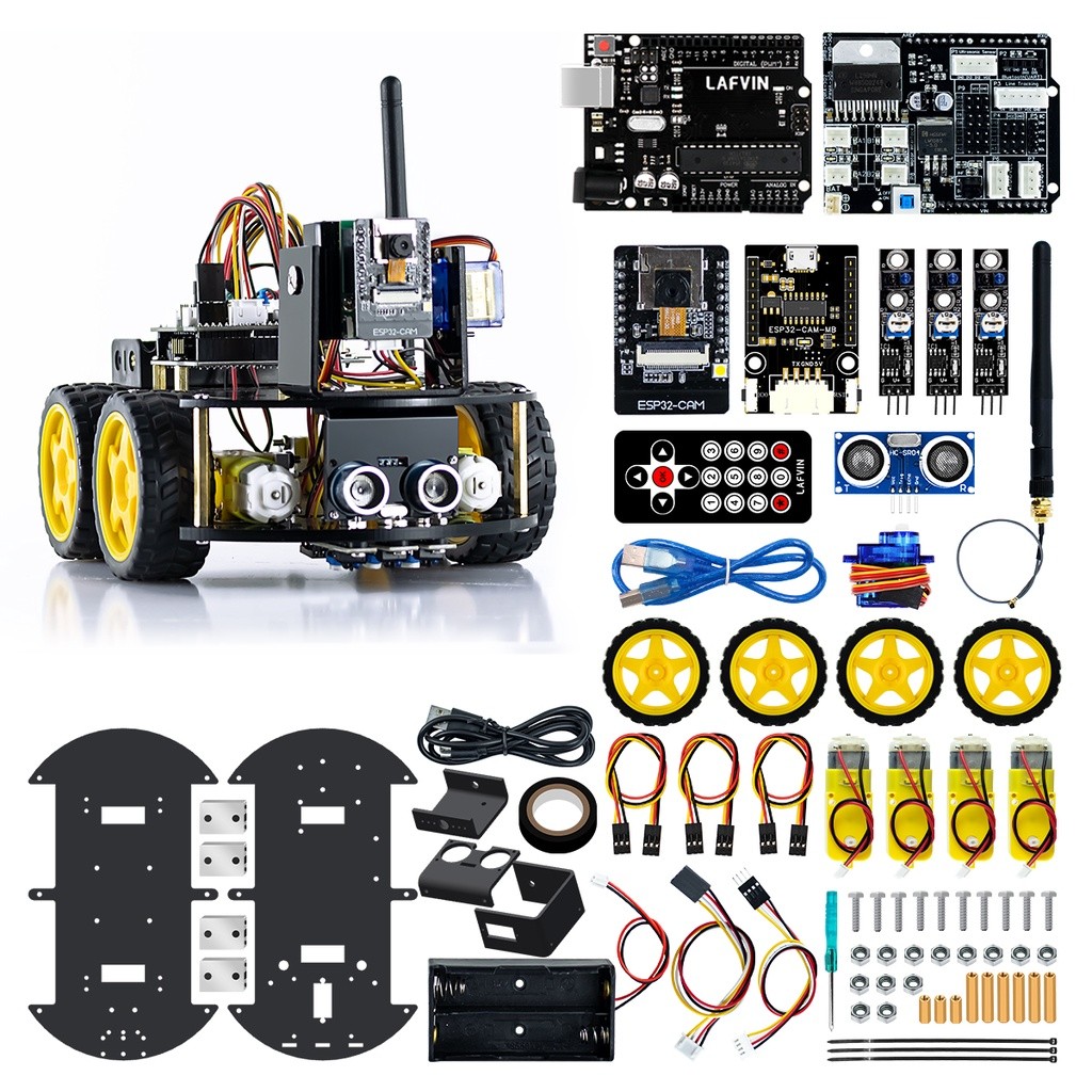 Jual LAFVIN Uno R3 Project Smart Robot Car Kit Esp32 Wi-Fi Cerdas dan ...