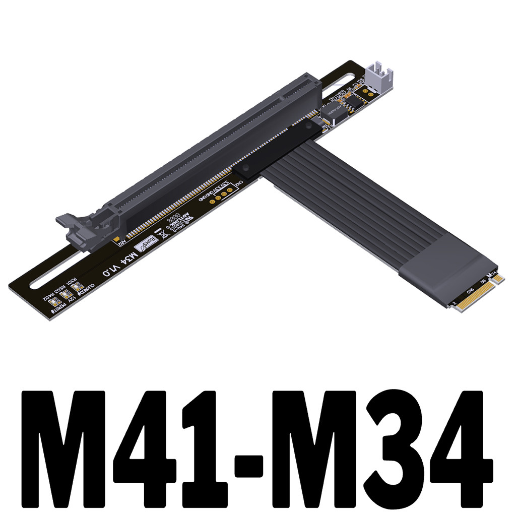 Jual M.2 for NVMe Key M to PCI-E 4.0 x16 Graphics Card Extender Cord M ...