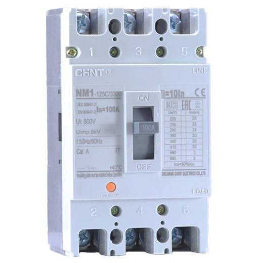 Jual Mccb Breaker Chint Nm1-125C Nm1 125C 3P 80A 100A 125A | Shopee Indonesia