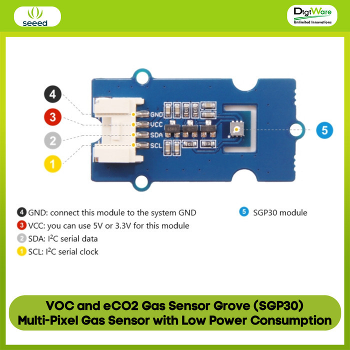 Jual Voc And Eco2 Gas Sensor Grove (Sgp30) Multi-Pixel Gas Sensor ...