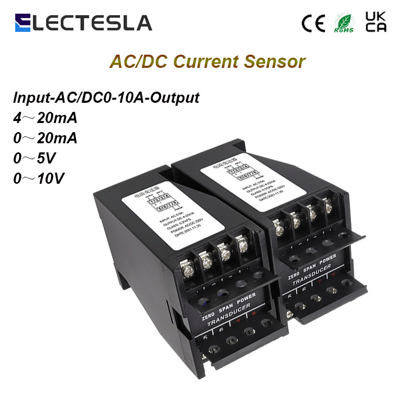 Jual AC Current Transmitter Sensor 1A 5A 10A Input 4-20mA 0-5v 0-10V ...