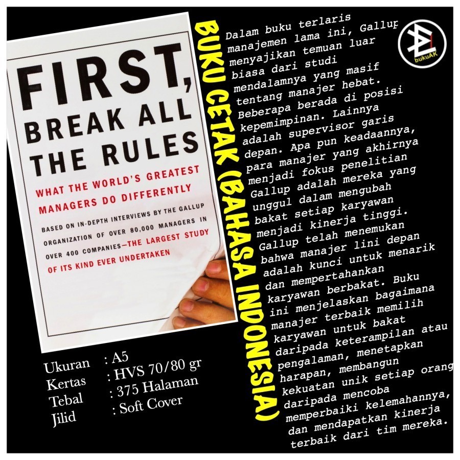 Jual Buku First, Break All the Rules - Marcus Buckingham | Shopee Indonesia