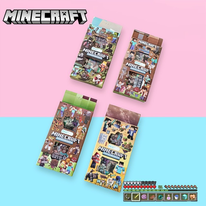 Jual Stiker Minecraft 100 Lembar New Packaging Mine Craft Aesthetic ...