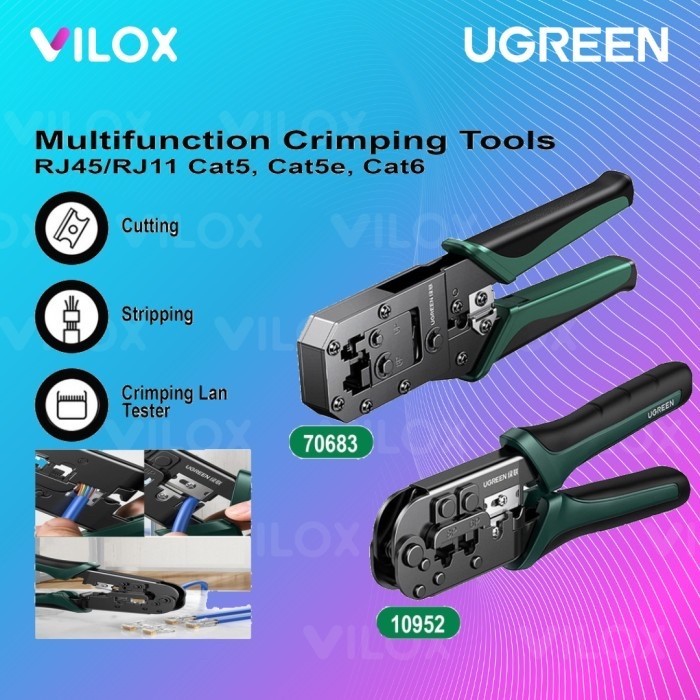 Jual ugreen tang crimping tool rj45 rj11 lan network krimping anti gagal | Shopee Indonesia
