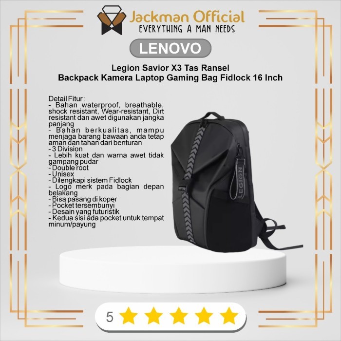 Jual LENOVO Legion Savior X3 Tas Ransel Backpack Kamera Laptop Gaming ...