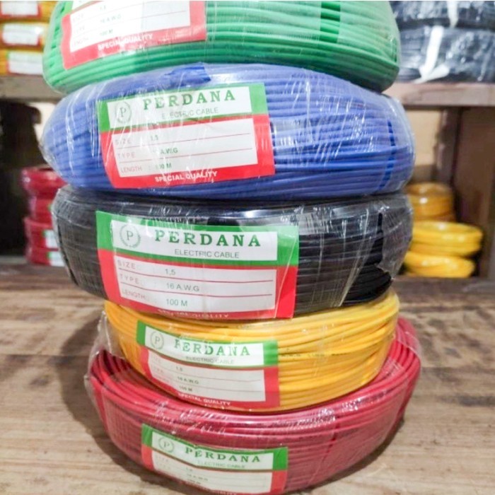 Jual Kabel Listrik Nyaf Perdana Kabel Serabut 1,5Mm 16 Awg Roll 100M | Shopee Indonesia