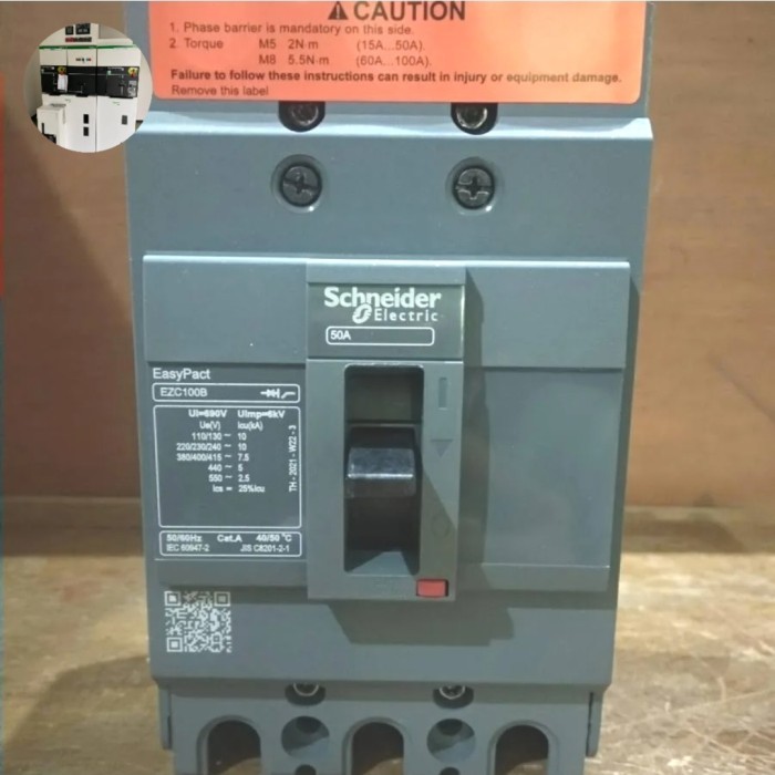 Jual Mccb Schneider Ezc100B 3P 50A, 40A, 30A, 25A, 20A 15A | Shopee Indonesia