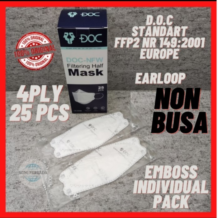 Jual Masker kf 94 DOC 4ply EMBOSS KF94 INDIVIDUAL PACK Steril 25pcs 4 ...