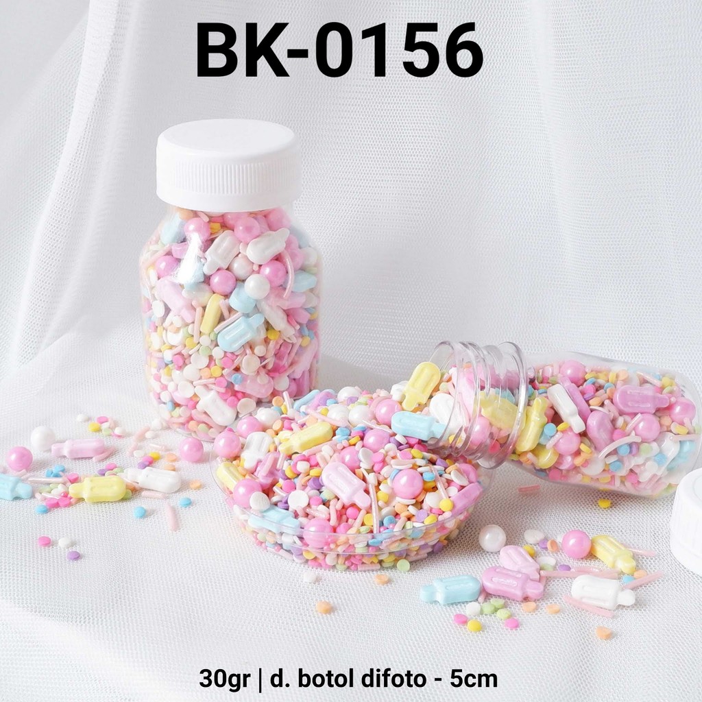 Jual BK-0156 Sprinkles sprinkle sprinkel 30gr 30gram ice cream warna ...