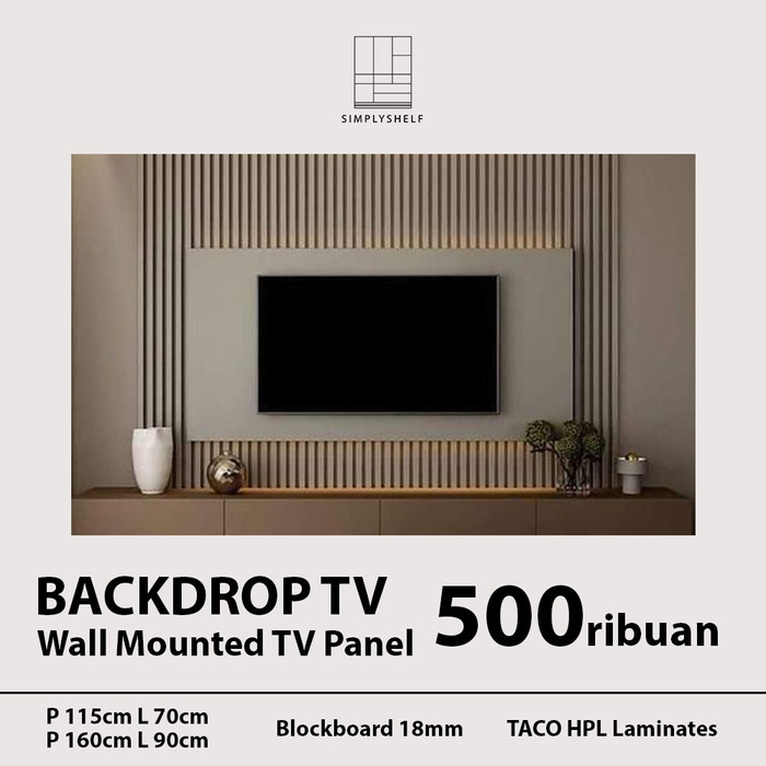 Jual Backdrop Tv - Custom Plywood Hpl | Shopee Indonesia