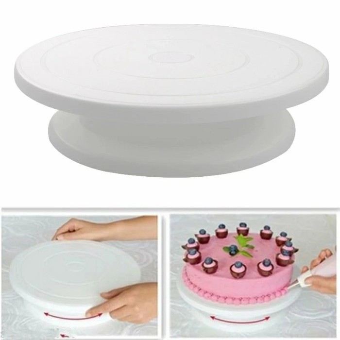 Jual CAKE ROTARY / CAKE TURNTABLE / ROTATING CAKE STAND / MEJA PUTAR ...