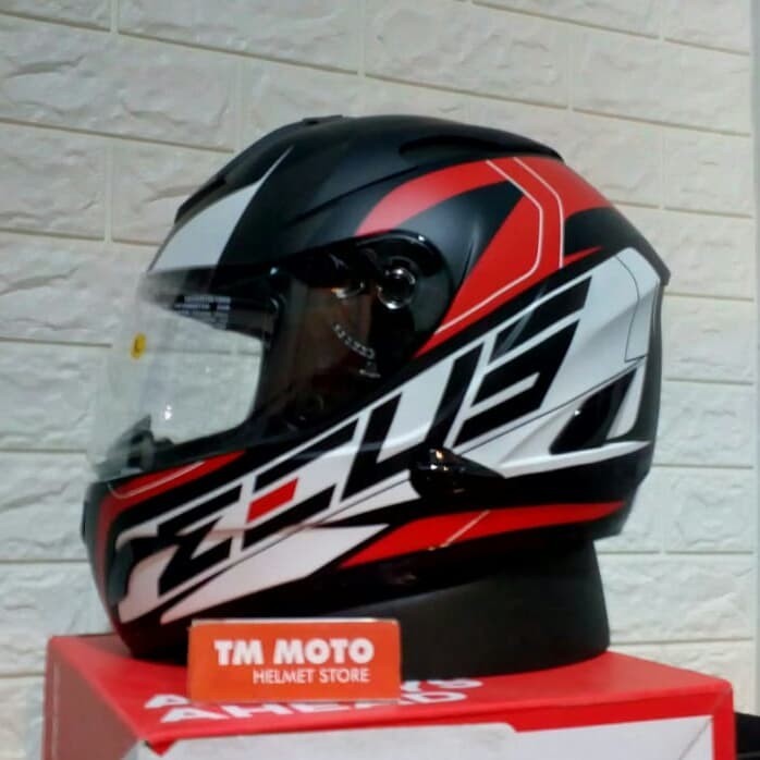 Jual Helm Zeus Z806/Zs806 Ii31 Mblack Red / Full Face Zeus | Shopee ...