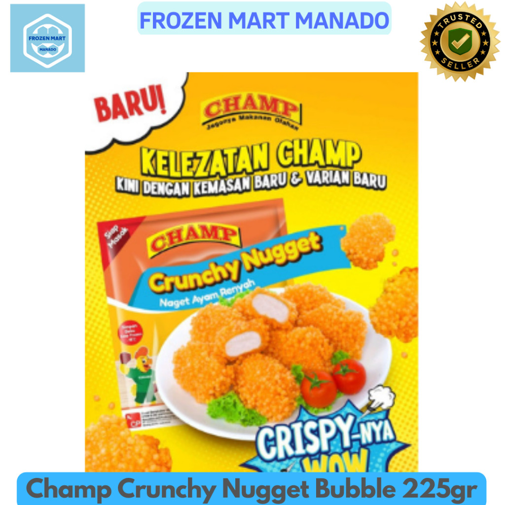 Jual Champ Crunchy Nugget Bubble 225gr - Frozen Mart Manado (Frozen ...