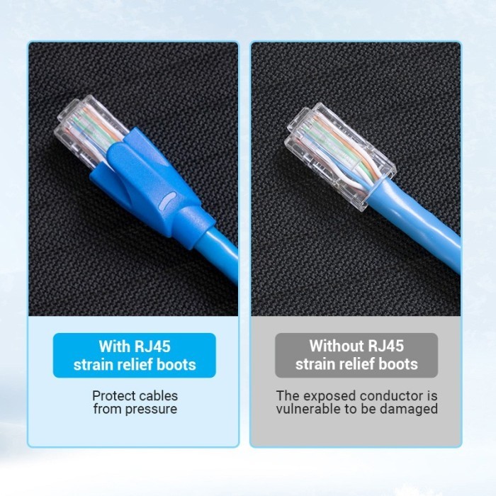 Jual Vention Plug Rj45 Strain Relief Boots Blue Konektor - Iodl0 ...