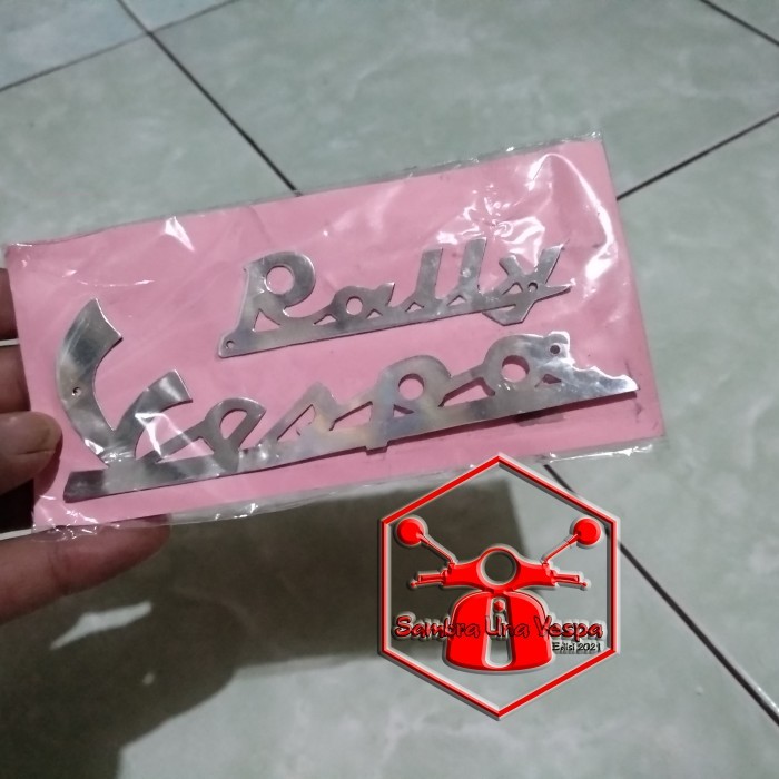 Jual Emblem Logo Merk Tulisan Vespa Rally Raly Reli Tulisan Model Latin ...